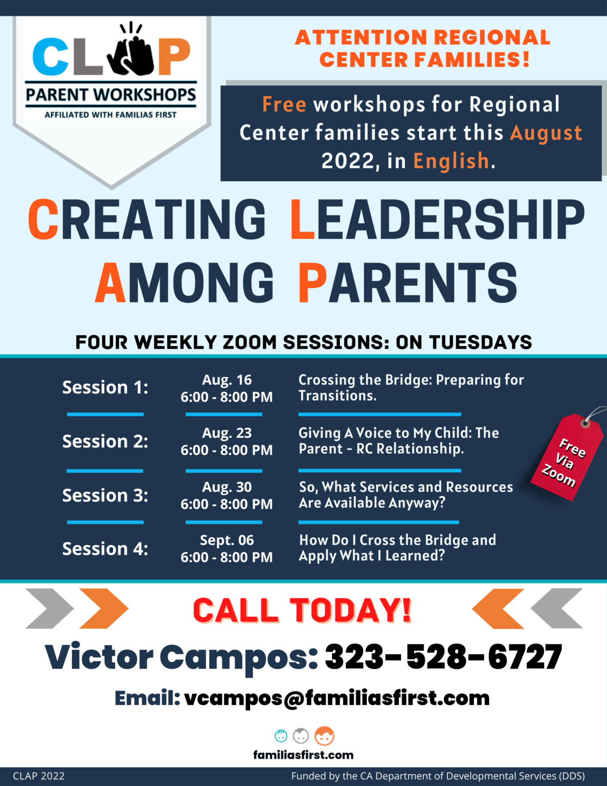 CLAP Parent Workshops English and Spanish - CBC Education